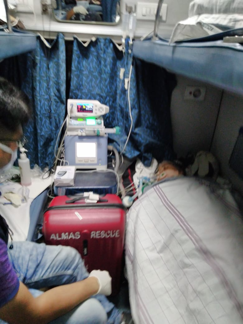 24X7 Almas Train Ambulance Services @ +91-9999168707